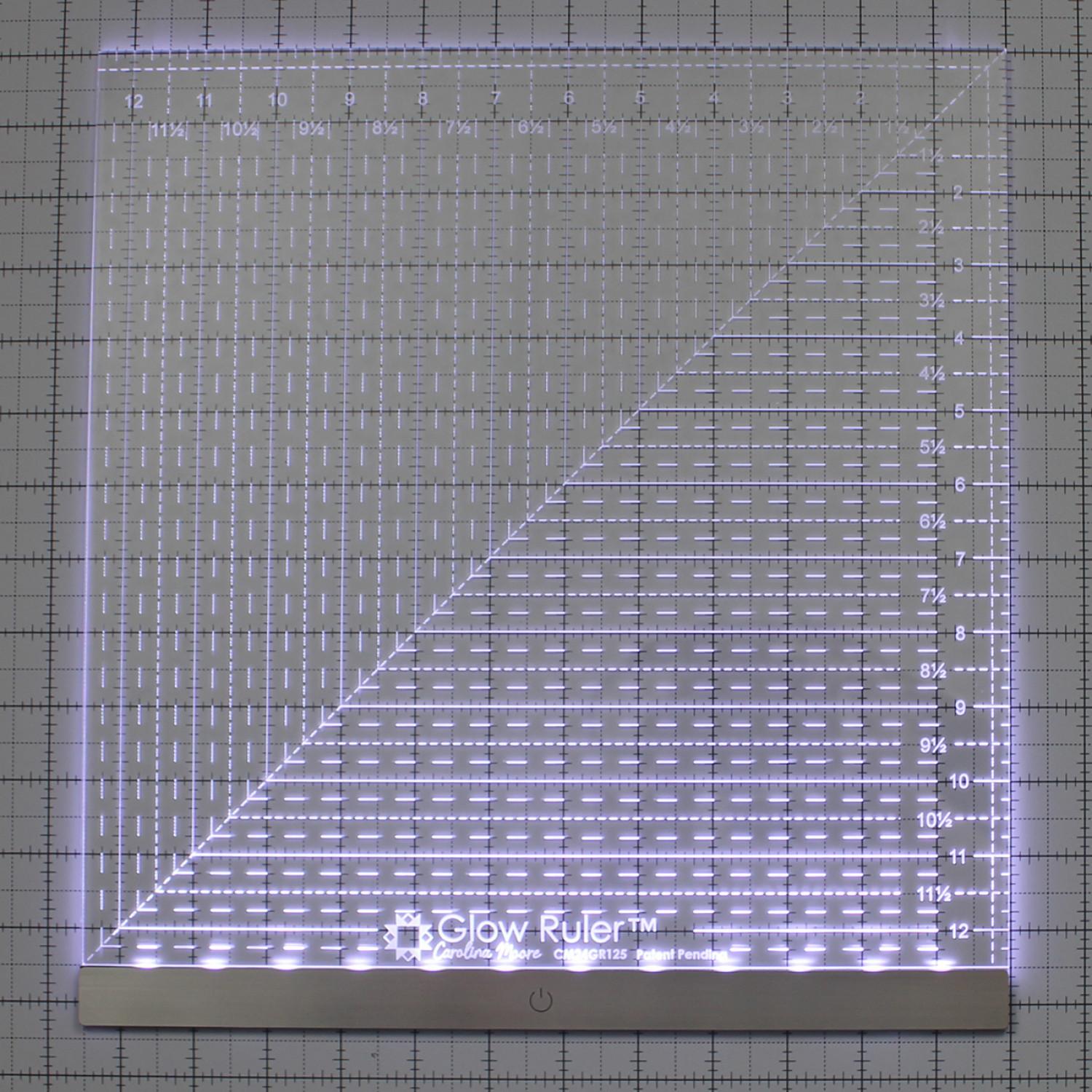 Carolina Moore Glow Ruler 12.5" Square – The Sewing Gallery
