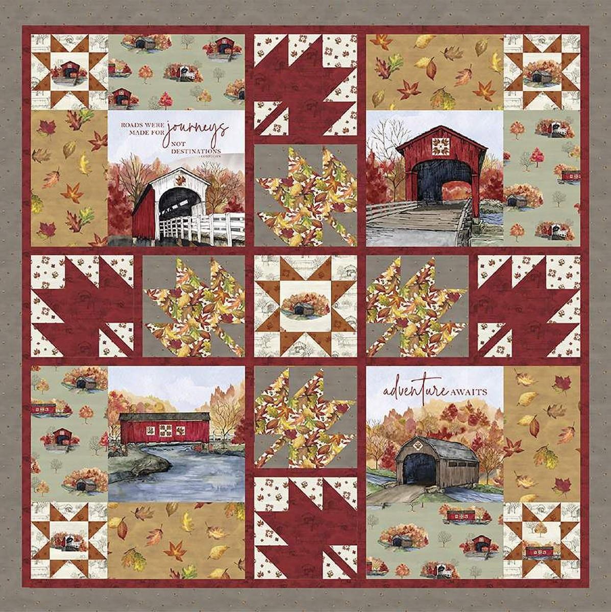 Fall Journeys Quilt Kit - Covered Bridges in Fall – The Sewing Gallery