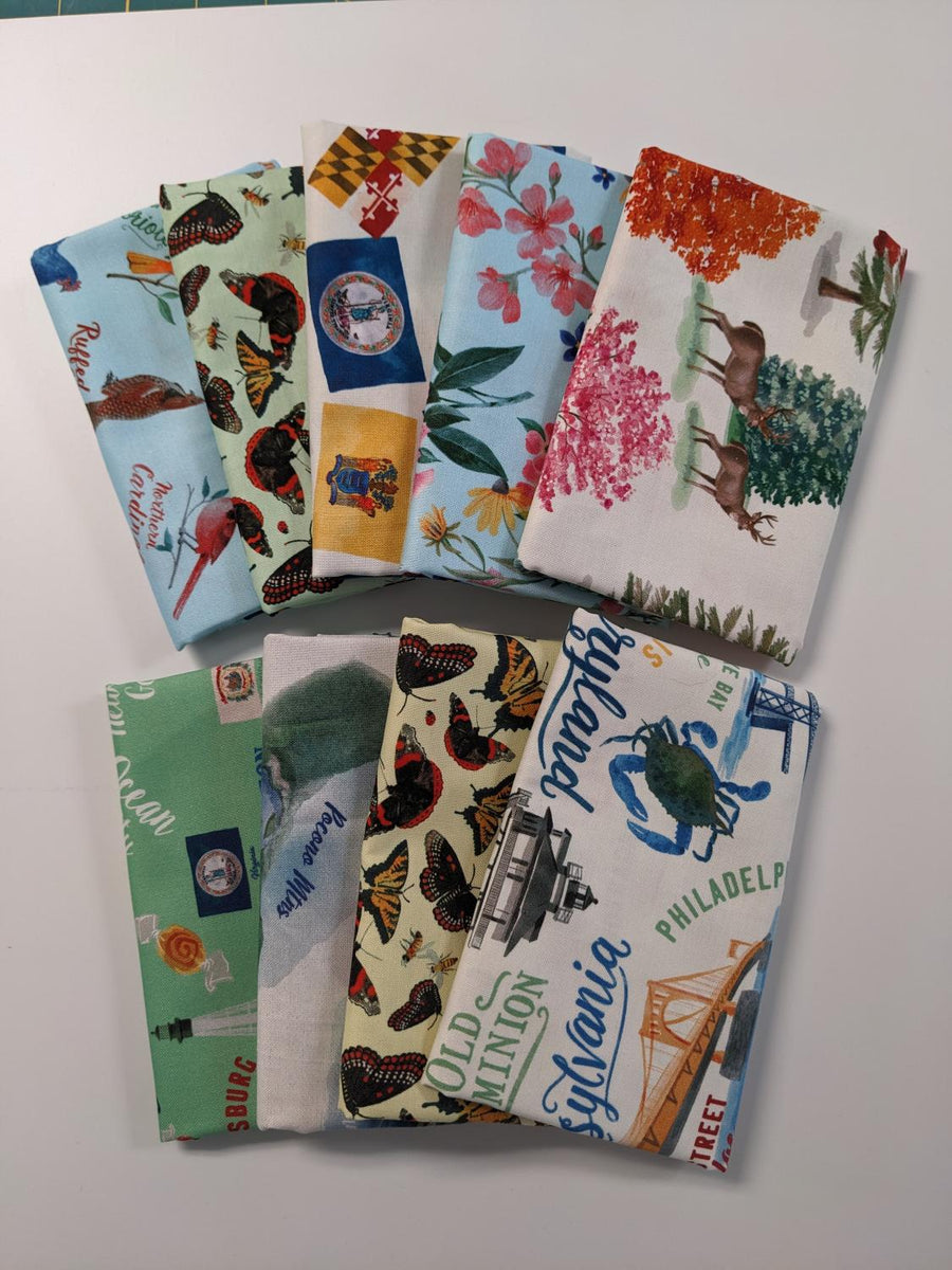 Mid Atlantic Shop Hop 2024 Fabric 9 FQ Bundle – The Sewing Gallery