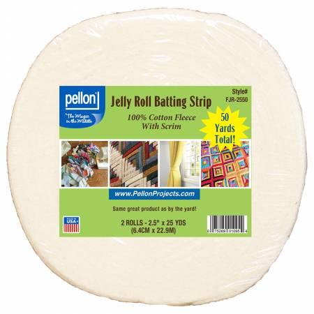 Pellon Cotton With Scrim Jelly Roll Batting 2-1/2in x 50yds – The ...