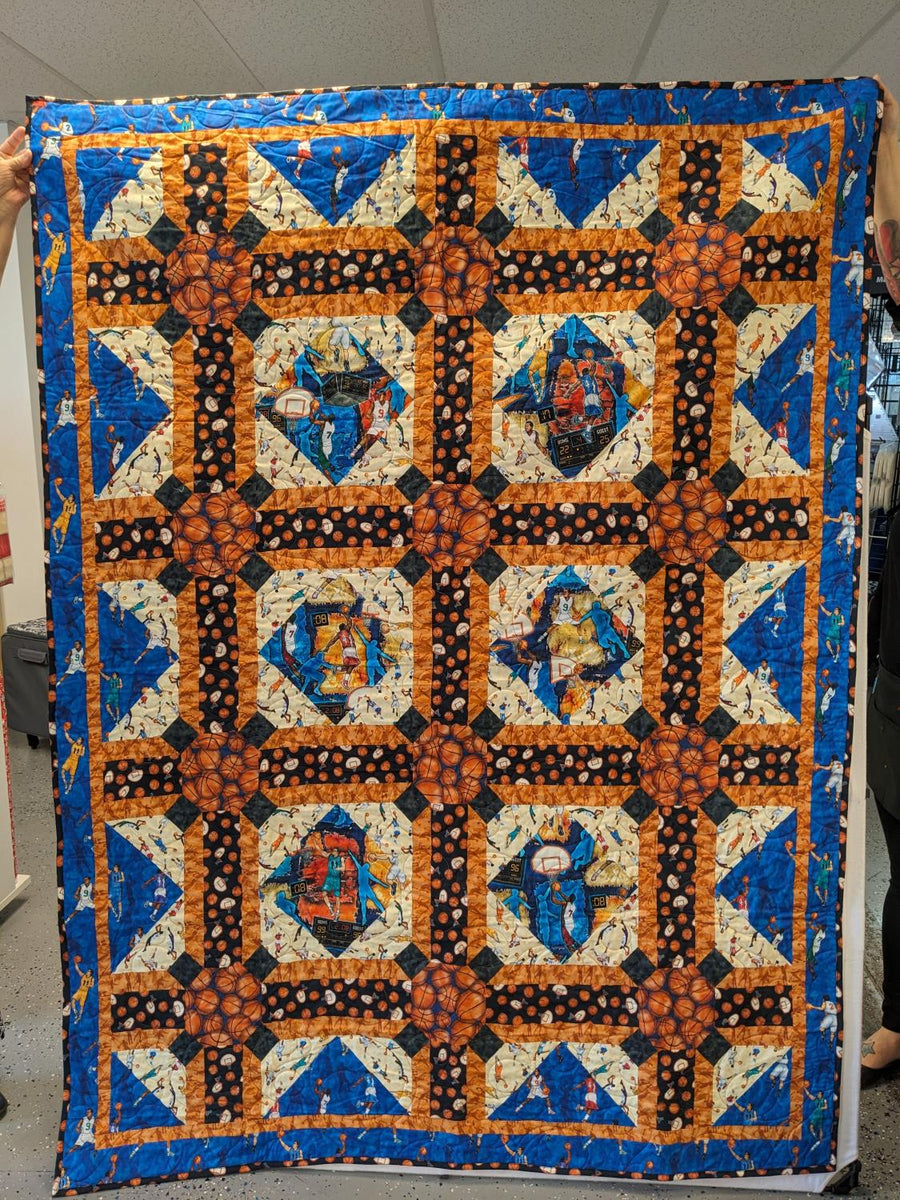 Slam Dunk Store Sample Quilt - Basketball – The Sewing Gallery