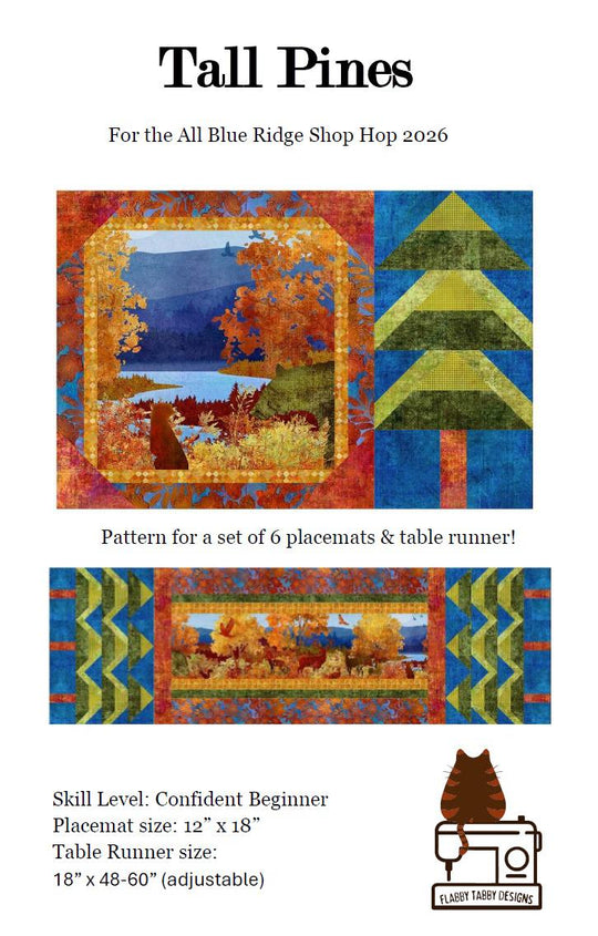 Tall Pines Place Mat & Table Runner Pattern - All Blue Ridge Shop Hop ...