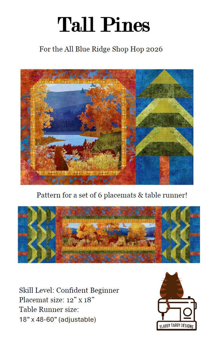 Tall Pines Place Mat & Table Runner Pattern - All Blue Ridge Shop Hop ...