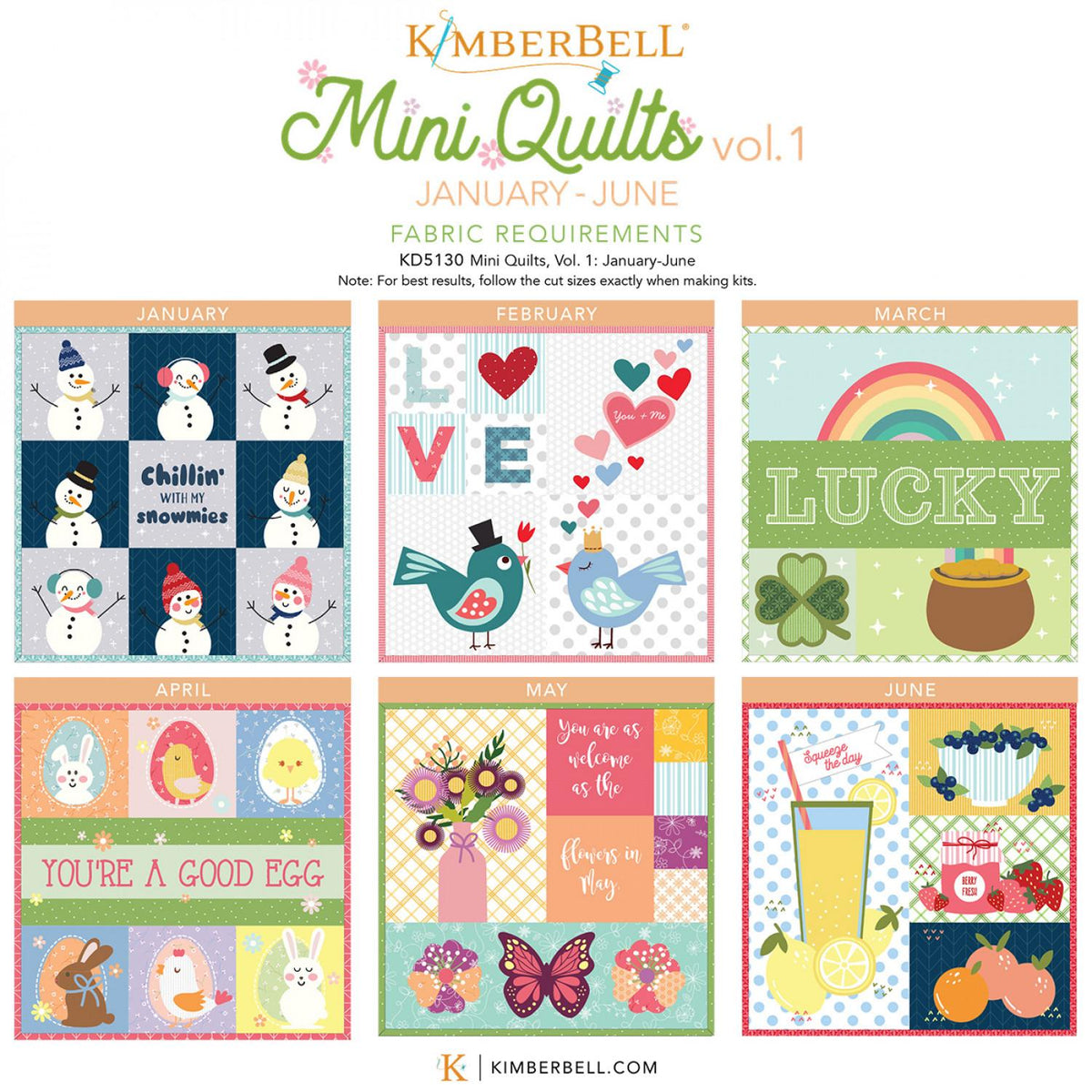 Kimberbell Mini Quilts Volume 1 January-June CD – The Sewing Gallery