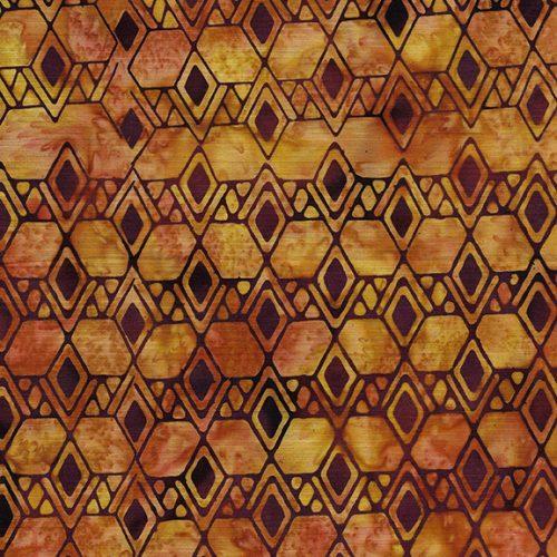 Modem Opulence Diamond Channel in Brown Cinnamon by Island Batiks – The ...